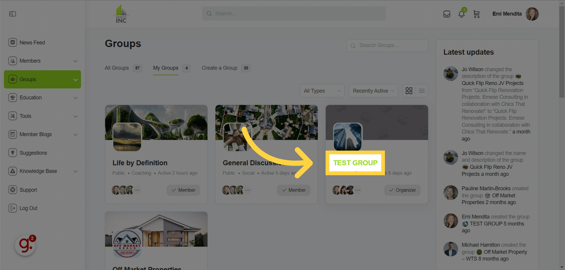How to Delete a Group – l.property.inc